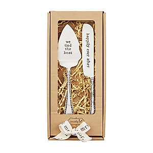 Mud Pie, Silver, 9" Boxed Wedding Cake Server Set, 9", 9"
