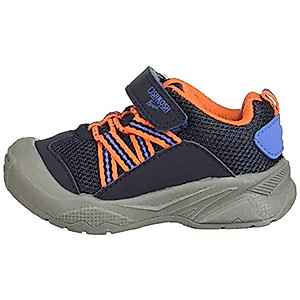 OshKosh B'Gosh Boy's TETI Bump Toe Sneaker, Navy, 4 Toddler