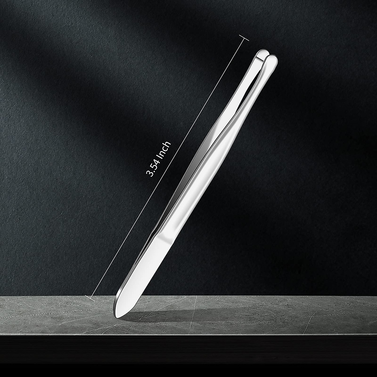 3 Pieces Stainless Steel Round Tip Tweezers Eyebrow Hair Removal Tweezers Makeup Cosmetic Tool Blunt Tip Tool