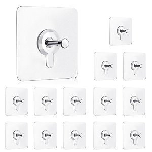 Daewiutr Adhesive Wall Hooks 13lb Max, Picture Hangers Without Nails 14PCS