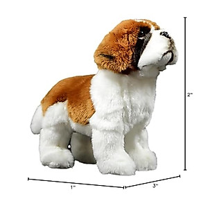 FRANKIEZHOU Saint Bernard Realistic Dog Stuffed Animal-Brown 10.24",Puppy Plush Toy, Dog Stuffed Animal,Soft and Durable, Toy for Boy,Girl Toys,Gifts for Kids, Pillow Gift,Home Decor,Hugging Toy