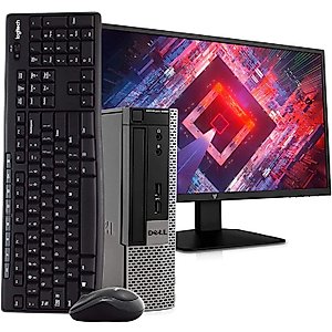 Dell OptiPlex 9020 Ultra Small Desktop Computer PC, Intel Core i5, 16GB RAM, 1TB SSD, Windows 10 Pro, New 24" Monitor, 16GB Flash Drive, Wireless Keyboard & Mouse (Renewed)