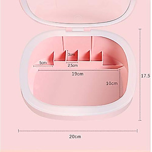 COTCLO Makeup Mirror with Led Light Storage Box M141 Led Vanity Mirror Cosmetic Organizer Lighted Led Makeup Mirror Beauty Light/a
