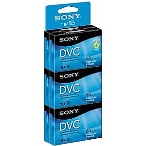 Sony DVM60PRR/6 Premium Digital Video Cassette Brick - 6 Pack