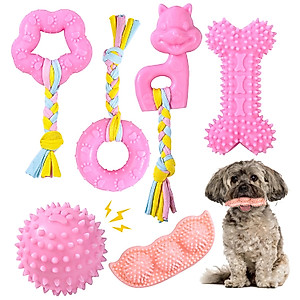 YUKOOY Puppy Toys,Dog Chew Toy for Teething Small Dogs, Puppy Chew Squeaky Toys, Soft & Durable Dog Chew Toys Cleaning Teeth and Protects Oral Health