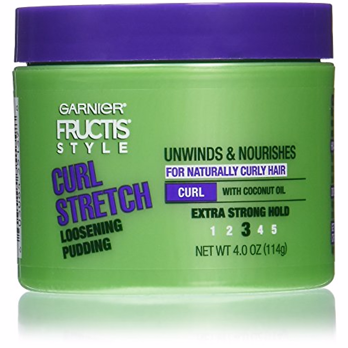 Garnier Fructis Style Curl Stretch Loosening Pudding, 4 Ounce Jar, For Naturally Curly Hair