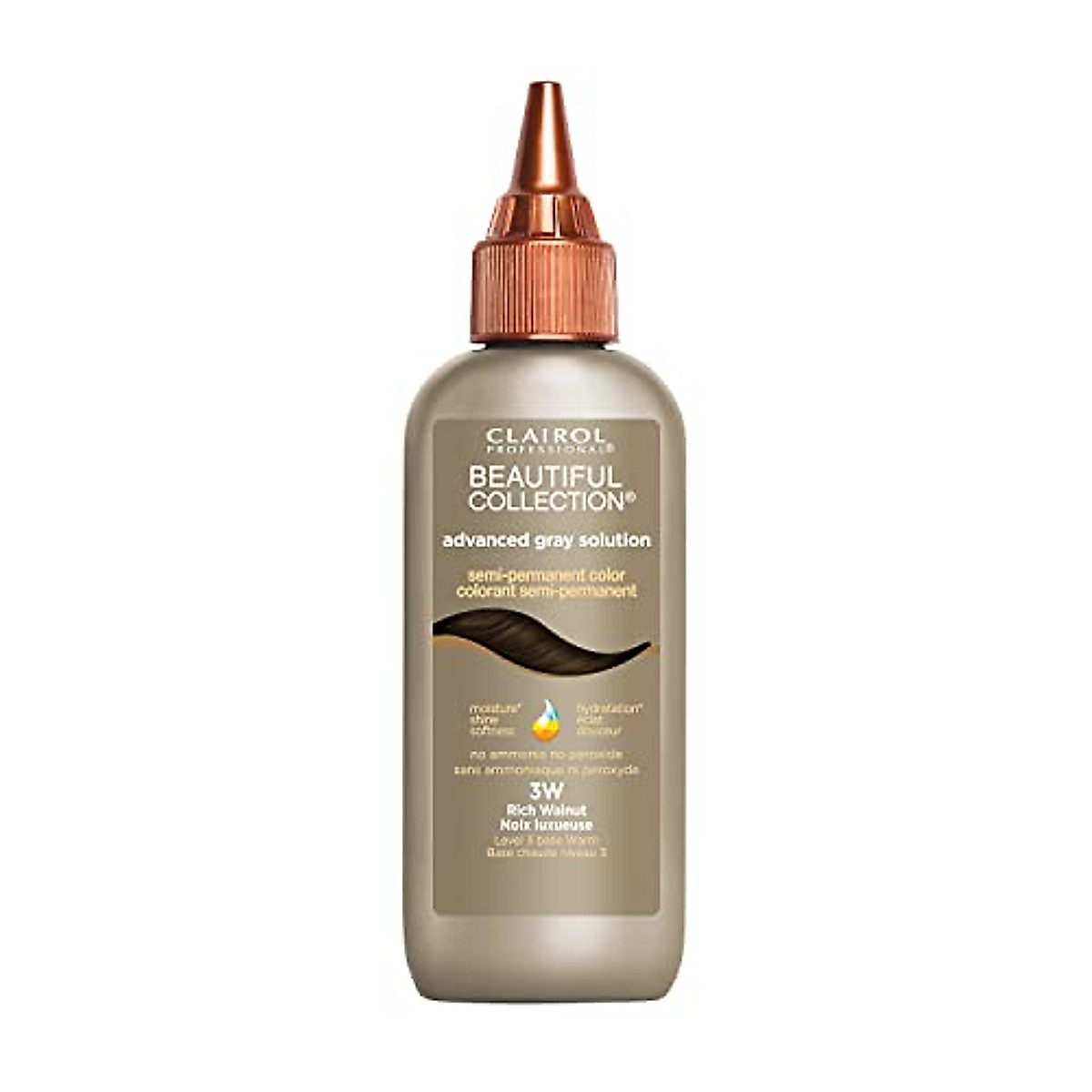 Clairol Professional Beautiful Advanced Gray Solutions 3w Rich Walnut, 3 oz