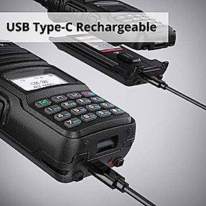 Radioddity GM-30 GMRS Radio, Handheld 5W Long Range Two Way Radio for Adults, GMRS Repeater Capable, with NOAA Scanning & Receiving, Display SYNC, for Off Road Overlanding, 1 Pack