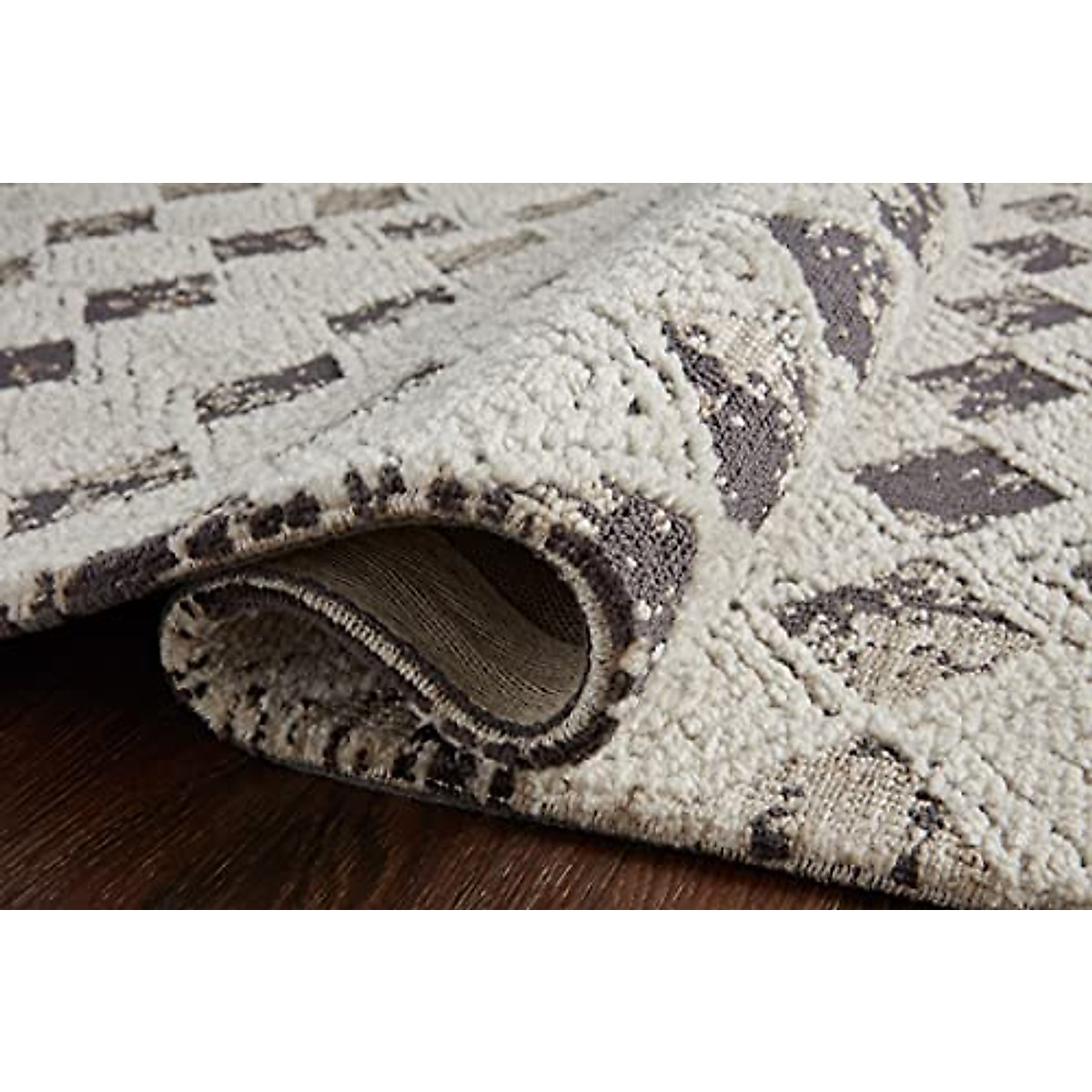 Justina Blakeney x Loloi Yeshaia Collection YES-02 Black/Neutral Transitional 7'-9" x 9'-9" Area Rug