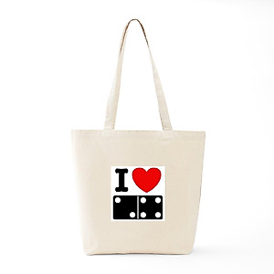 CafePress I Love Dominoes Tote Bag Canvas Tote Shopping Bag
