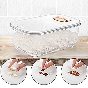 Nicunom Dry Food Storage Container with Scooper, 11lbs/BPA Free Cat/Dog Food Storage Container, Kitchen Storage Bins for Rice, Bean, Cereal, Flour and Oatmeal