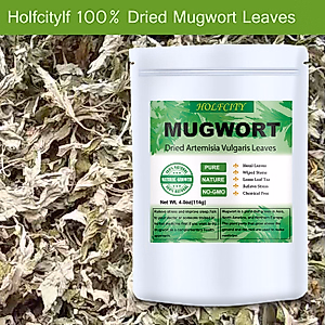 Dried Mugwort Leaves, 4oz(114g), Natural Artemisia Vulgaris Herb Loose Leaves