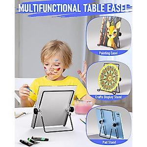 Nicpro Acrylic Paint Canvas Set for Adult & Kid, 34PCS Art Painting Supplies Kit,12 Colors Acrylic Paint,Table Easel,6 Canvas Panels,10 Brushes,Paper Pad,Sponge,Color Wheel,Palette for Artist Beginner