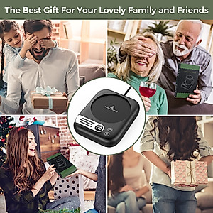 Mug Warmer, Coffee Mug Warmer with 3 Temperature Settings, Coffee Warmer for Desk with Auto Shut Off, Coffee Cup Warmer with Digital Display, Smart Cup Warmer for Coffee/Milk/Tea/Beverage/Chocolate