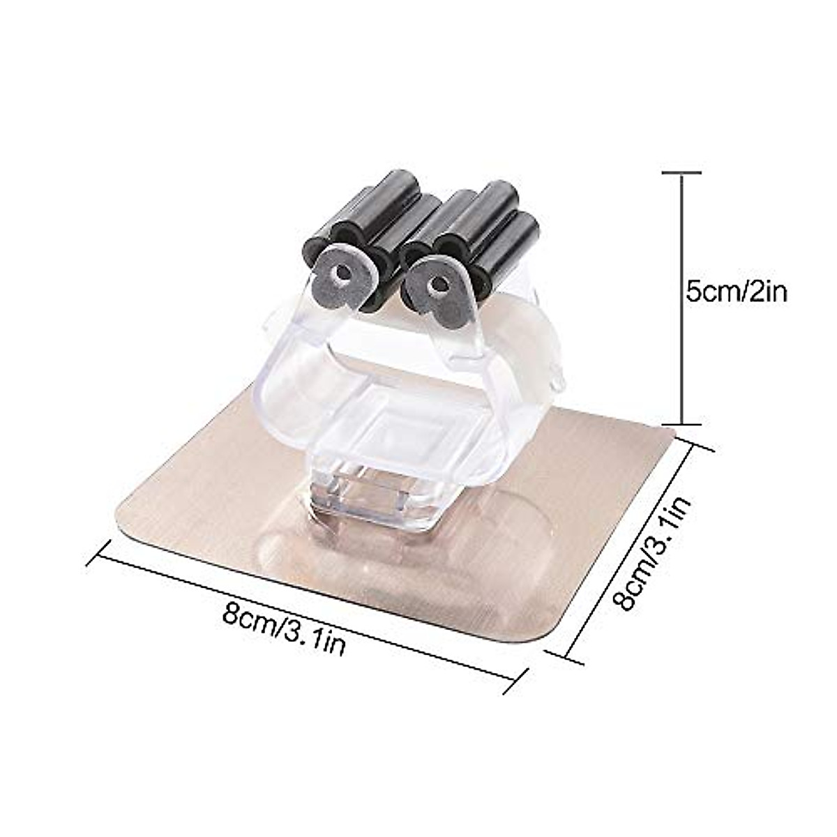 10Pcs Mop Broom Holder Clip, Self Adhesive Wall Mounted Broom Grippers, Great adhesion Anti-Slip Storage Rack for Kitchen, Garden, Garage, Bathroom, Office