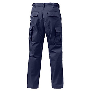 Rothco Relaxed Fit Zipper Fly BDU Pants, Navy Blue, S