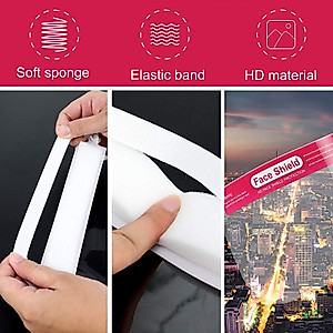 HUHETA Kids Face Shield 2 Pack, Protective Safety Mask for Children, Transparent Anti-Fog Full Face Shield, Face and Eye Protection, Vacuum Packaged (Pink)