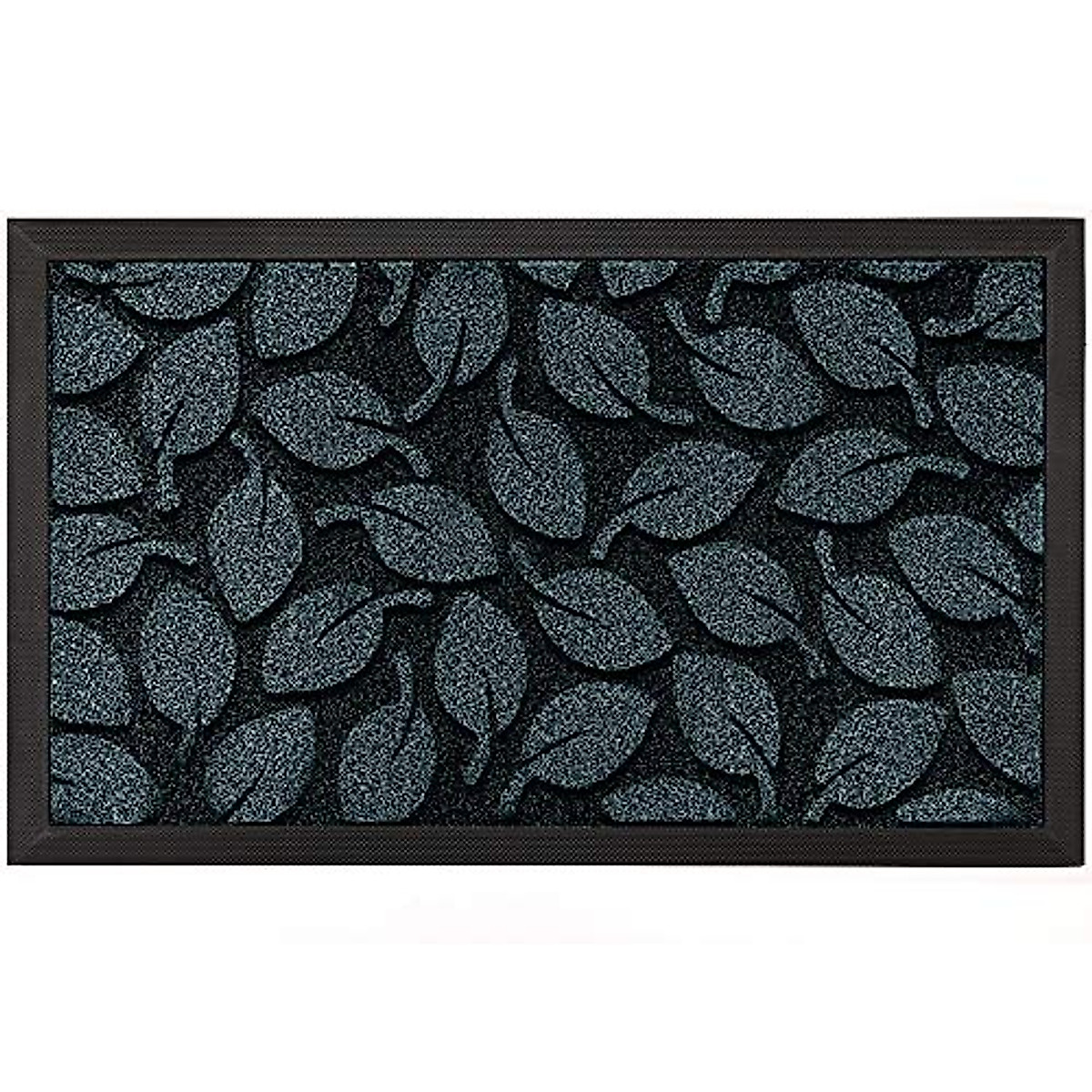 GRIP MASTER Durable Tough Natural Rubber Doormats, 29x17 Size, Waterproof Boots Scraper Mats, Heavy Duty Indoor Outdoor Door Mat for Winter Snow, Low-Profile Easy Clean, Green Small Leaves
