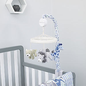 DwellStudio Safari Skies Animal/Jungle Musical Mobile, Blue/Gray