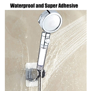 Strong Adhesive and Waterproof Shower Head Holder, Adjustable Handheld Shower Holder Wall Mount Shower Bracket by Lofekea