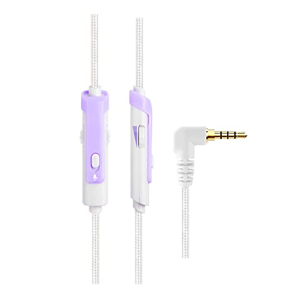 SADES MPOWER Stereo Gaming Headset for PS4, PC, Mobile, Noise Cancelling Over Ear Headphones with Retractable Flexible Mic & Soft Memory Earmuffs for Laptop Mac Games-Angel Edition Purple