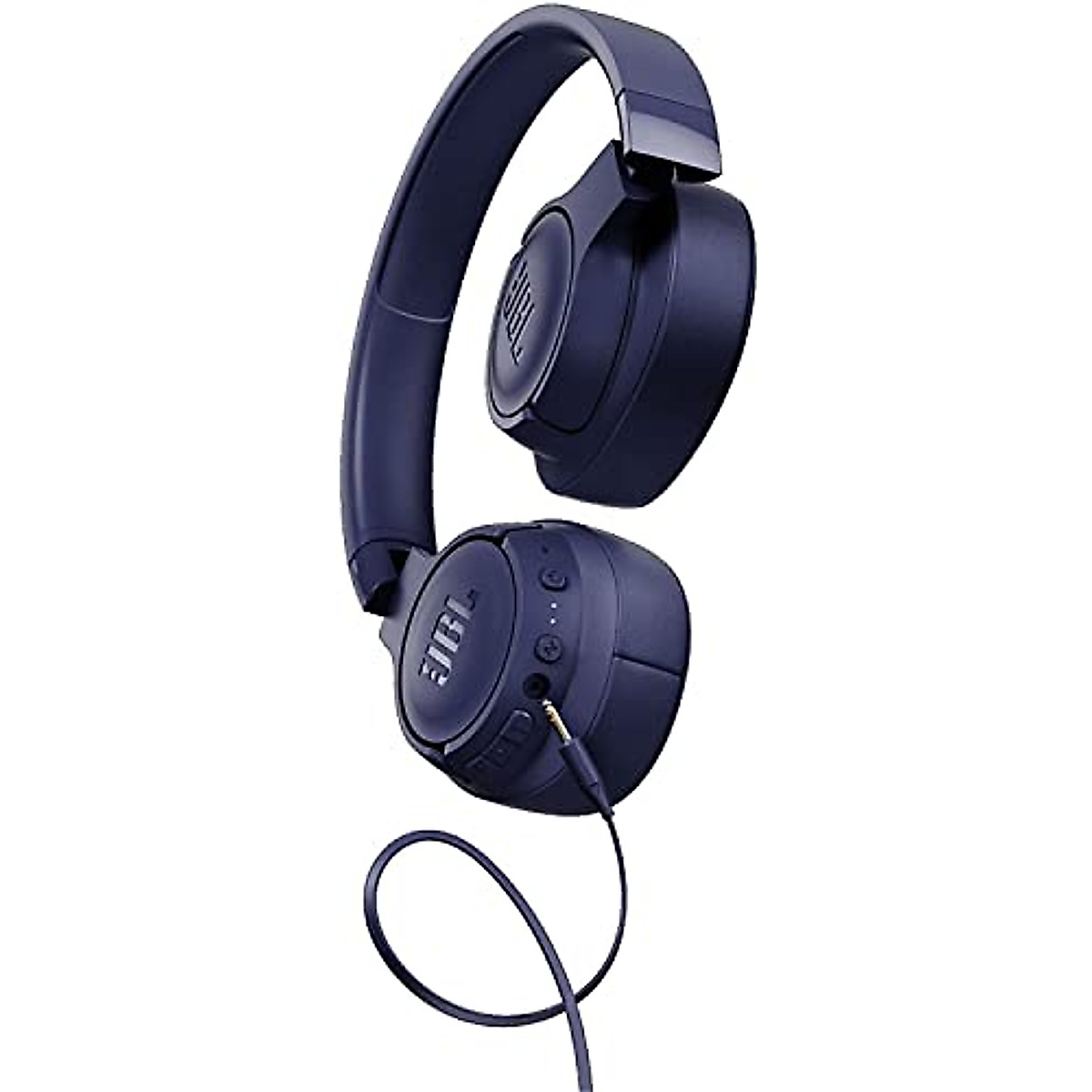 JBL Tune 750BTNC - On-Ear Wireless Bluetooth Headphones with Noise Cancellation, Includes LED Flashlight Key Chain Bonus (Blue)