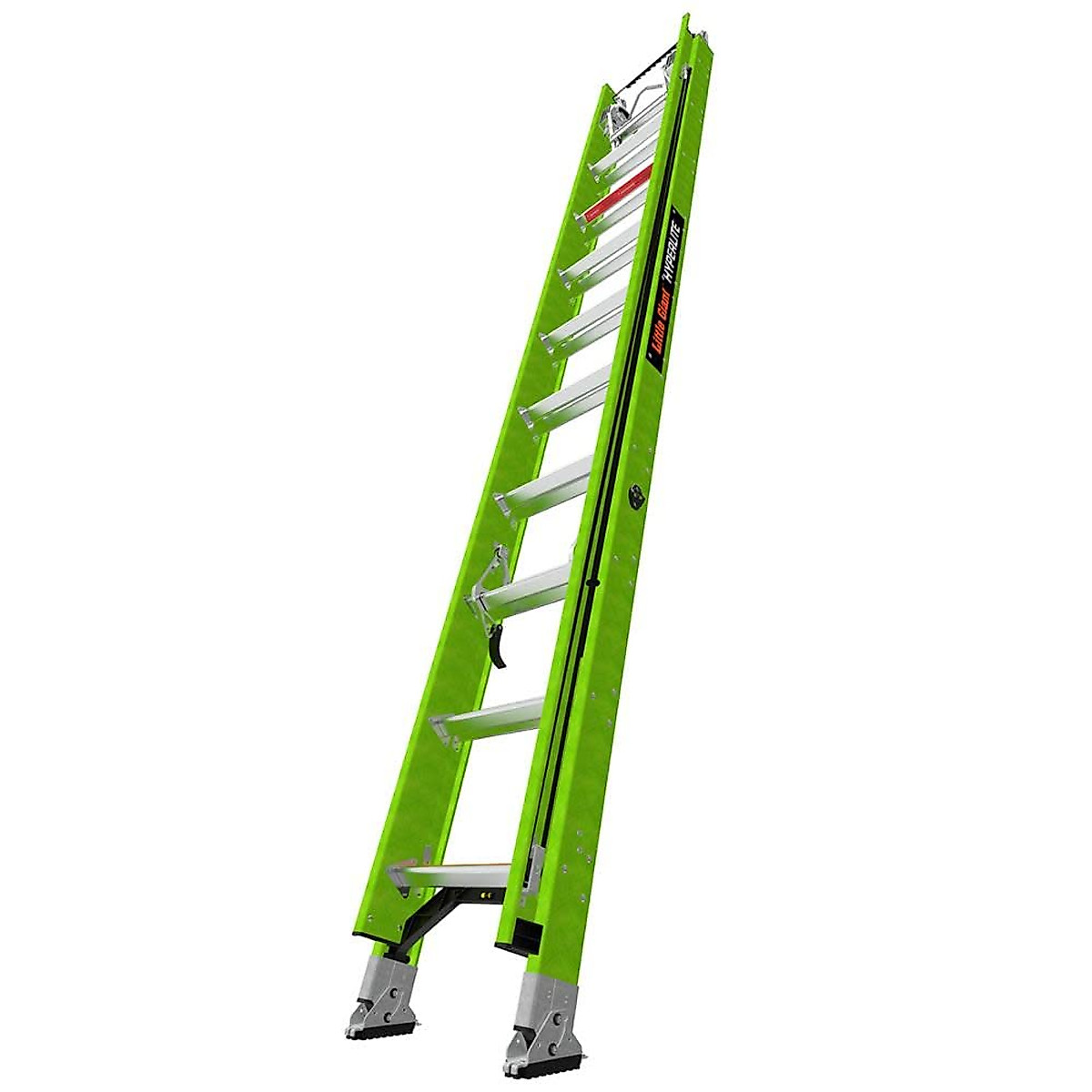 Little Giant Safety Hyperlite 20 Ft. - Iaa Fiberglass Extension Ladder W/ Ch, V-Rung And Claw