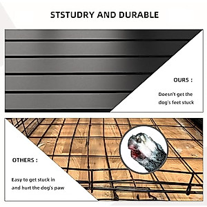 45'' Heavy Duty Dog Crate for Large Dogs, Indestructible Escape Proof Dog Cage with Self-Locking Latch, Large Indoor Dog Kennel with Double Door for High Anxiety Dogs