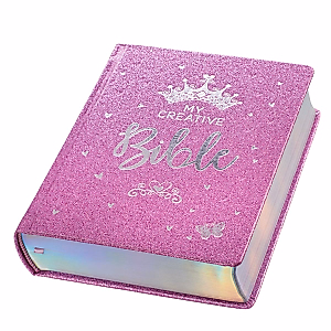 ESV Holy Bible, My Creative Bible For Girls, Hardcover w/Ribbon Marker, Illustrated Coloring, Journaling and Devotional Bible, English Standard Version, Purple Glitter