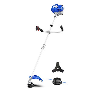 WILD BADGER POWER 52cc Weed Wacker Gas Powered, 3 in 1 String Trimmer/Edger 18'' with 10'' Brush Cutter,Rubber Handle & Shoulder Strap Included