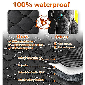 URPOWER Waterproof Dog Car Seat Cover for Back Seat for Cars, SUVs &Trucks Compatible for Armrest, Nonslip Car Seat Protector for Pets and Child,