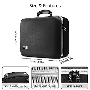 VORI Carrying Case for PSVR2 Gaming Headset and Touch Controllers Accessories, Portable Protection Hard Case for PS VR2 Controller, Suitable for Travel and Home Storage, Black