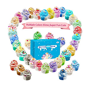 40 Pack Butter Slime kit,Educational Scented Sludge Toys,Party Favor Supplies,Super Soft,Non-Sticky, Very Suitable Birthday Gifts for Boys and Gir,Easter Filling Stuffers.