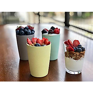 Miracle Bean X Kids Bamboo Fibre Drinking Cups, (Set of 6) for Milk, Juice, Water, Non Toxic, Biodegradable, Eco Friendly 8oz