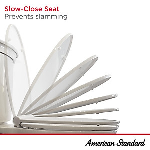 American Standard 606AA001.020 H2Optimum Two-Piece Toilet with Toilet Seat and Wax Ring, Elongated Front, Chair Height, White, 1.1 gpf