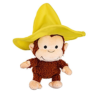 KIDS PREFERRED Curious George Cuteeze Monkey Stuffed Animal Plush Yellow Hat Toys Soft Cuddle Plushie Gifts for Baby and Toddler Boys and Girls - 7 Inches