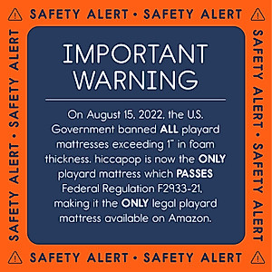 hiccapop Pack and Play Mattress Pad for (38"x26"x1") Portable Crib Playpen | Playard Pack N Play Mattress Topper with Travel Carry Bag & Soft Washable Cover