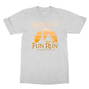 Annual Mordor Fun Run Funny Rings Movie Unisex T-Shirt (Ash, X-Large)