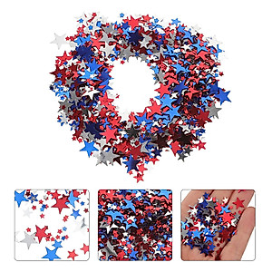 ABOOFAN Metallic Star Confetti Independence National Day Confetti Glitter Red White Blue Twinkle Stars Table Scatter Confetti for 4th of July American Theme Patriotic Party Supplies
