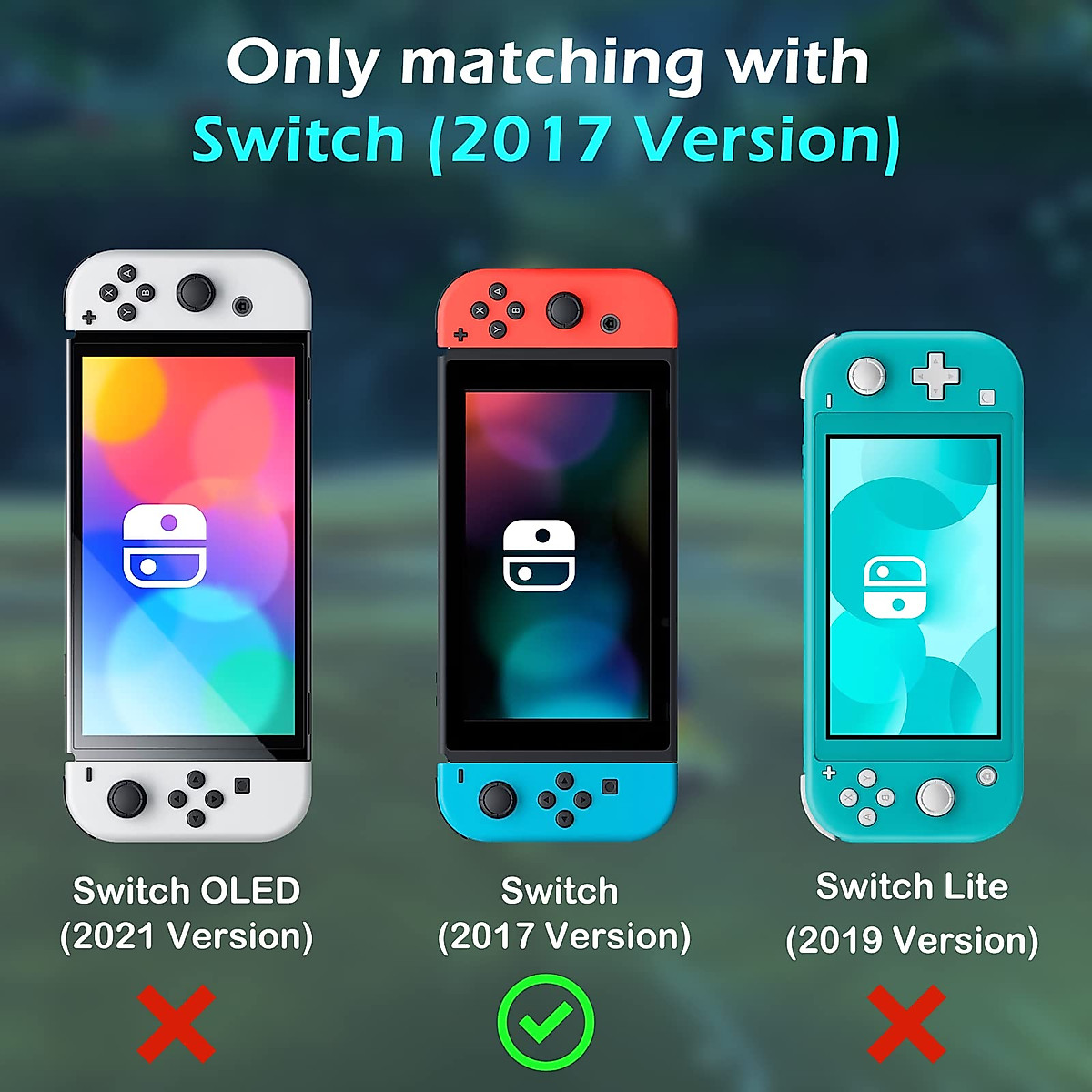 DLseego Cartoon Monster Switch Protective Case Cool Soft TPU Shell Shockproof Scratch Resistant Cover Joy Con Japanese Amine Skin with 4PCS Blue and Red Balls Thumb Grips Caps for Switch 2017 Version