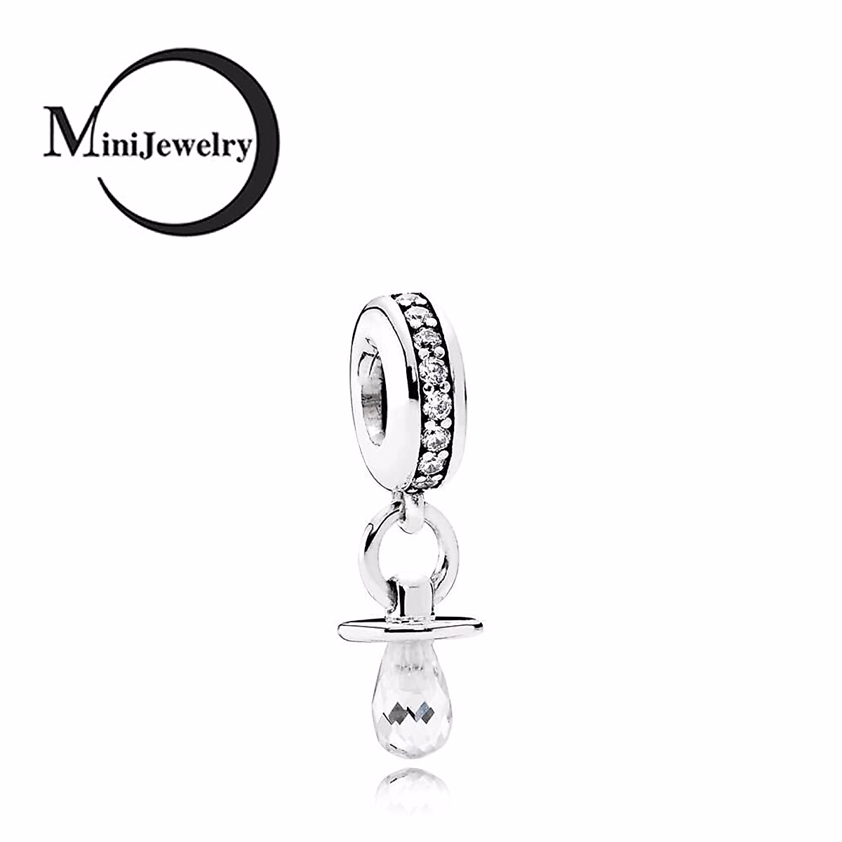 MiniJewelry Baby Comforter Dangle Charm fits Pandora Moments Bracelets Women S925 Wife Mom Clear Crystal CZ