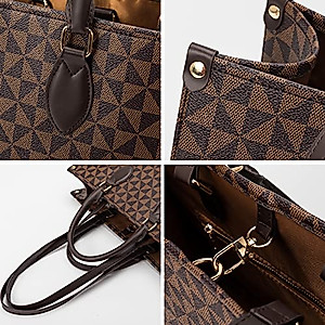 Handbags for Women Large Tote Purses Designer Shoulder Bags Top Handle Satchel Fashionable Leather Handbag (brown)