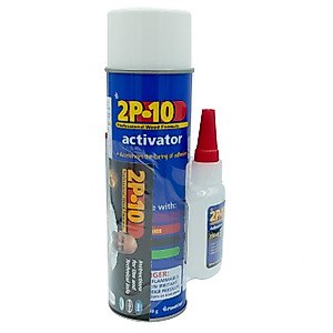 FastCap 2P-10 Super Glue Adhesive 2.25 Ounce Thick and 12 Ounce Activator Combo Pack, 1 Pack (Combo)