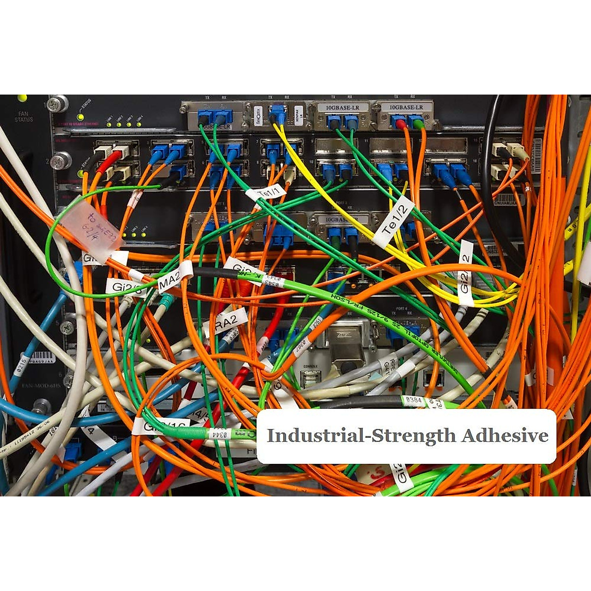 Aonomi Compatible Industrial Label Tape Replacement for DYMO 1805442 Permanent Polyester Label Tapes for DYMO Rhino 3000, 4200, 5000, 5200, 6000 Label Maker, Black on White, 1/4"x 18',3-Pack