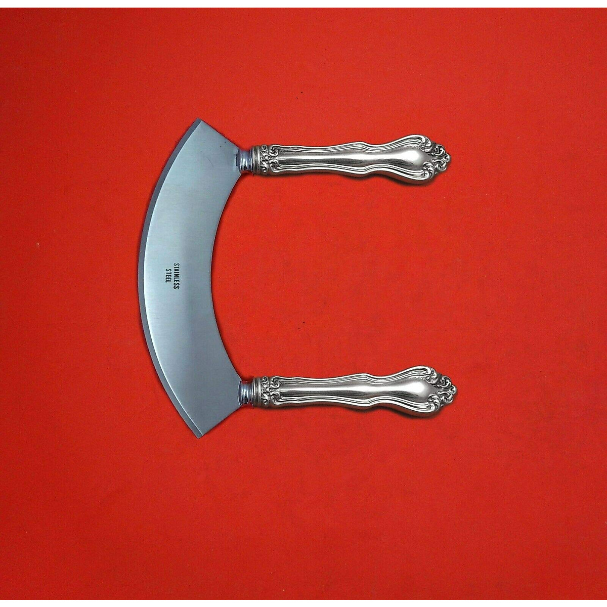 George and Martha by Westmorland Sterling Silver Mezzaluna Knife 6 1/4" Custom