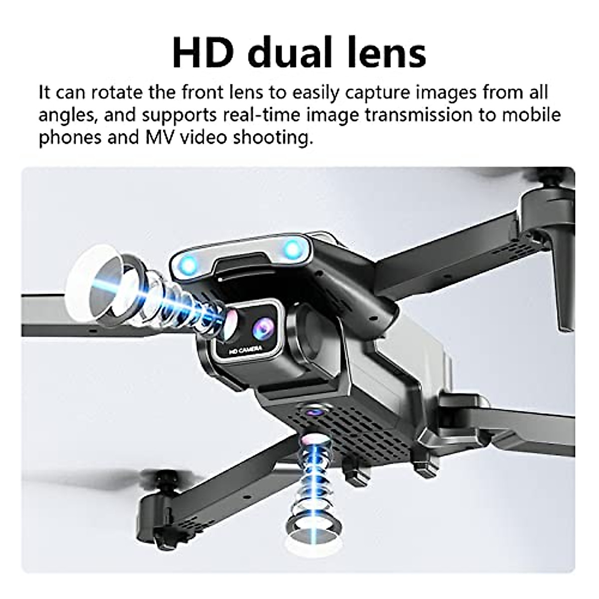 Electric Modulated Dual Camera 1080P HD Aerial Drone With Optical Flowss Obstacle Avoidance, Headless Mode, Altitude Hold, Folding Quadcopter RC Airplane, RC Toy Gift For Boys And Girls Beginner