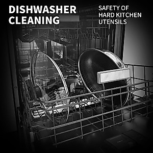 Frying Pans Nonstick with Lid,10.9inch(Interior Size:10.2inch) Hybrid Stainless Steel Non Stick Frying Pans,Skillets and Frying Pans,PFOA Free Cookware,Dishwasher and Oven Safe, Works on All Cooktops