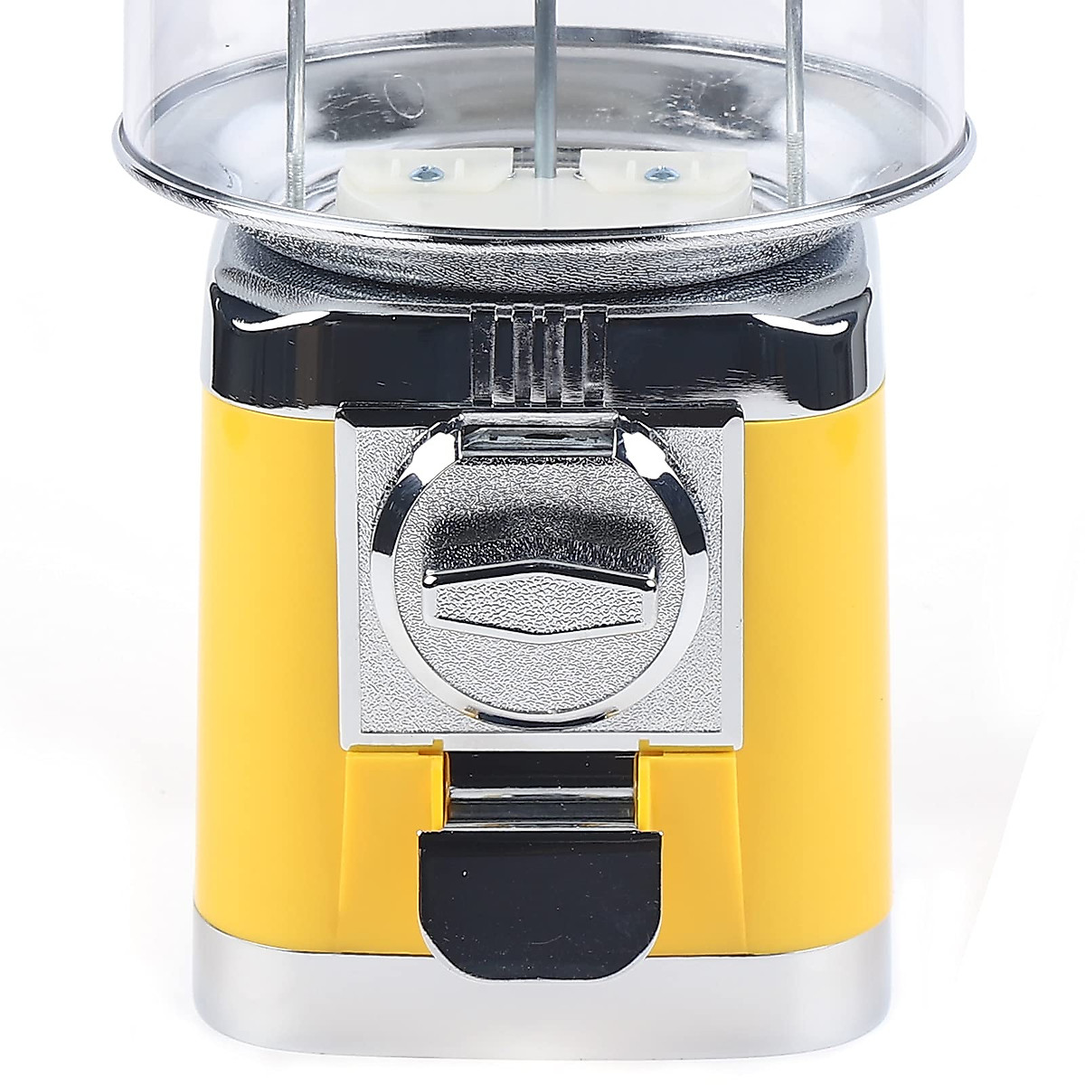 Candy Machine Automatic Gumball Machine Commercial Toy Vending Machine Bubble Gum Machine Home Vending Machine Coin Gumball Machine for Kids Accommodated 32mm Balls (Yellow)