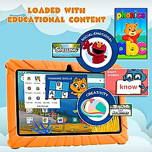 Contixo V8 Tablet for Kids and H1-Fox Kid's Fleece Headphones (Fox) Bundle, Come with Sleeve Bag,Learning Tablet, Parental Control Family Link