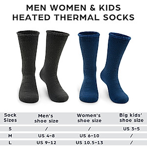 DG Hill Winter Thermal Socks - Warm Socks for Cold Weather Insulated Sock - Heated Socks Thick Snow Warm Boot Socks